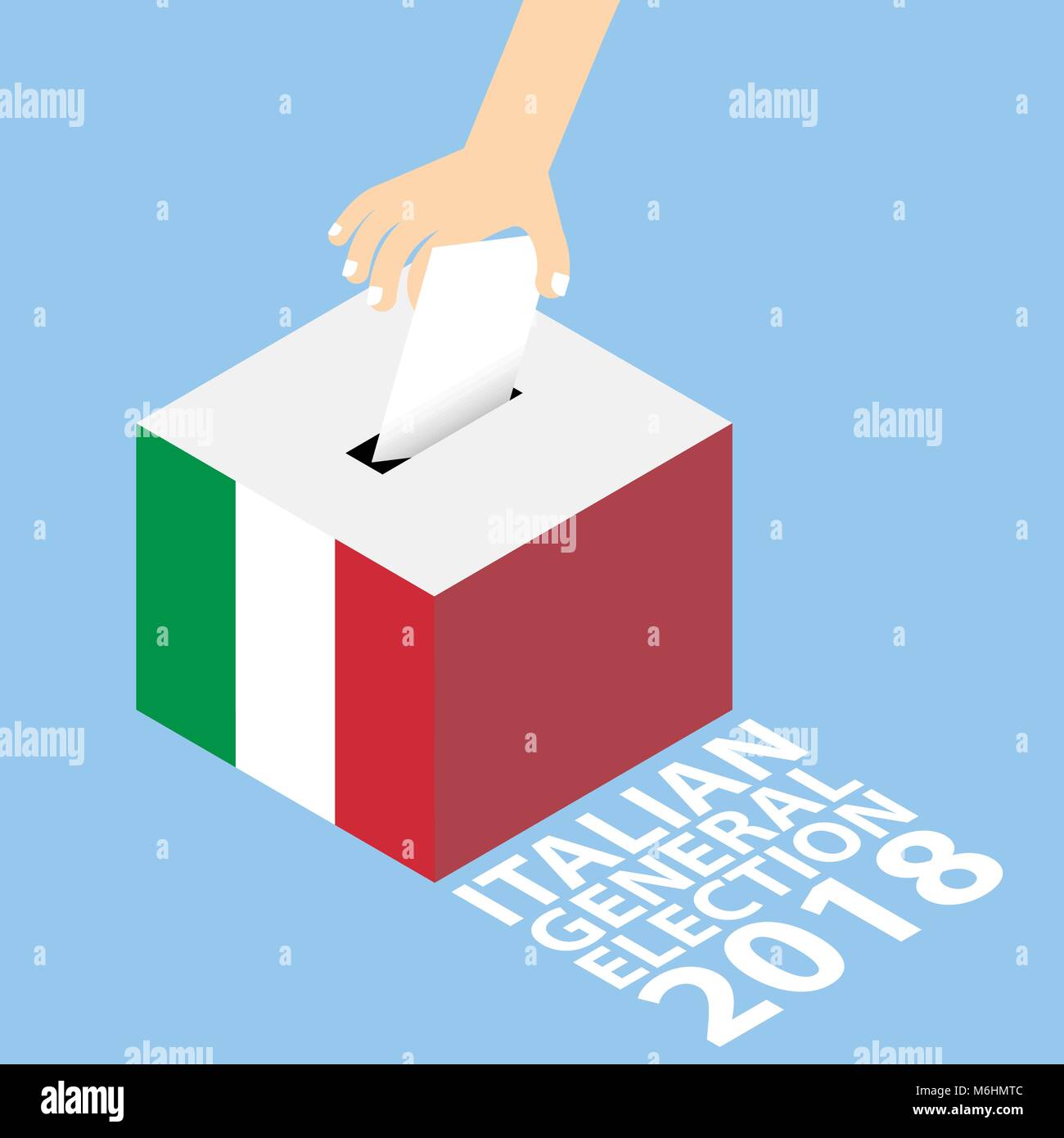 Italian General Election 2018 Vector Illustration Flat Style - Hand ...