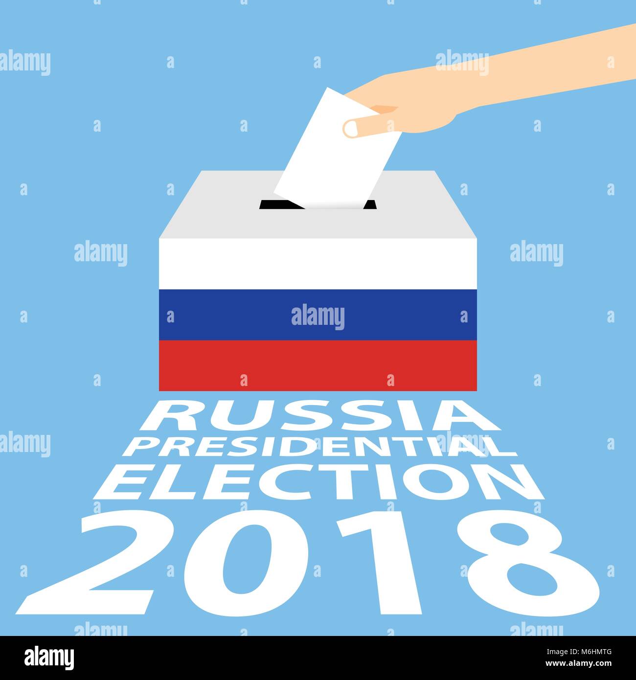 Russian Presidential Election 2018 Vector Illustration Flat Style ...