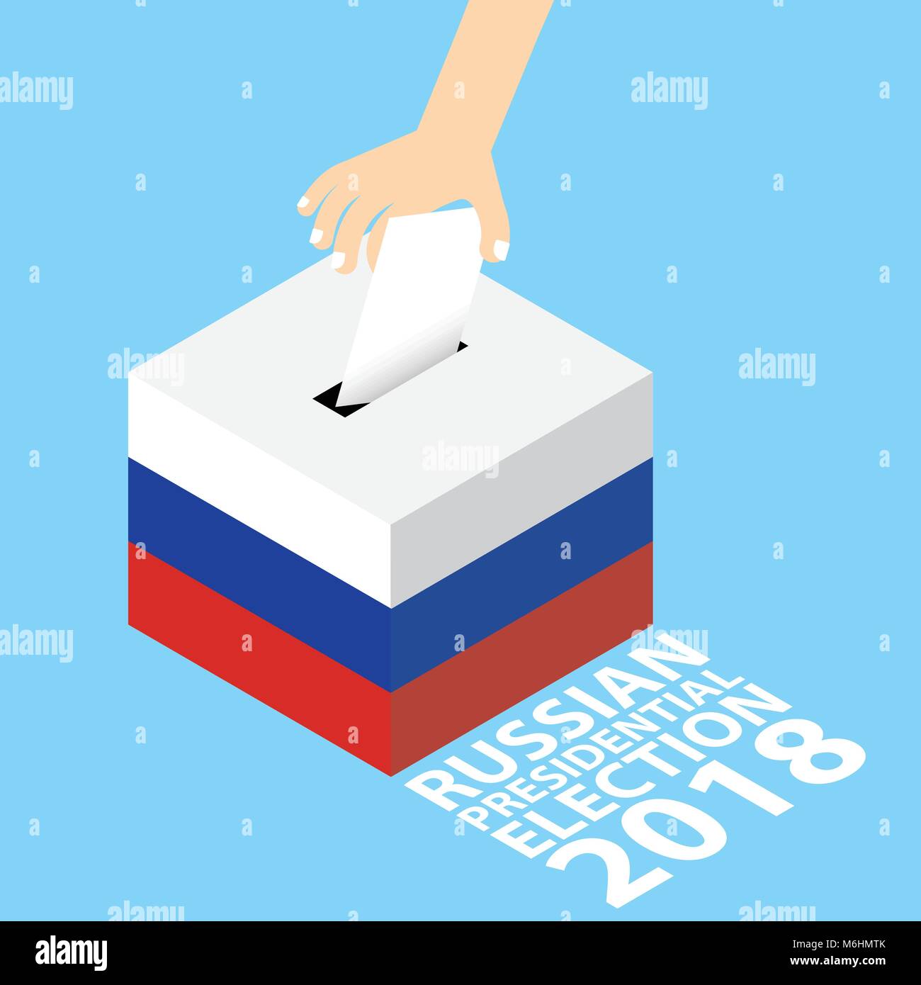 Russian Presidential Election 2018 Vector Illustration Flat Style ...