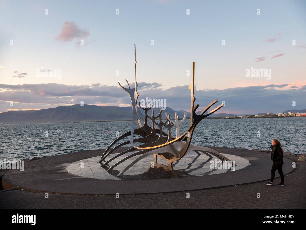 Viking Ship Metal Sculpture Reykjavik High Resolution Stock Photography ...