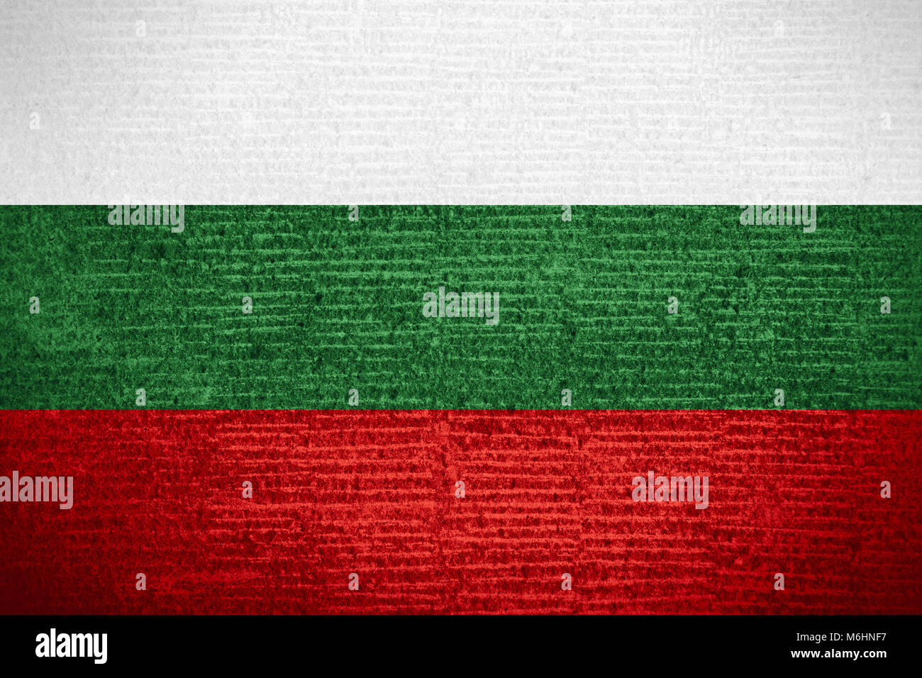flag of Bulgaria or Bulgarian banner on row pattern texture Stock Photo ...