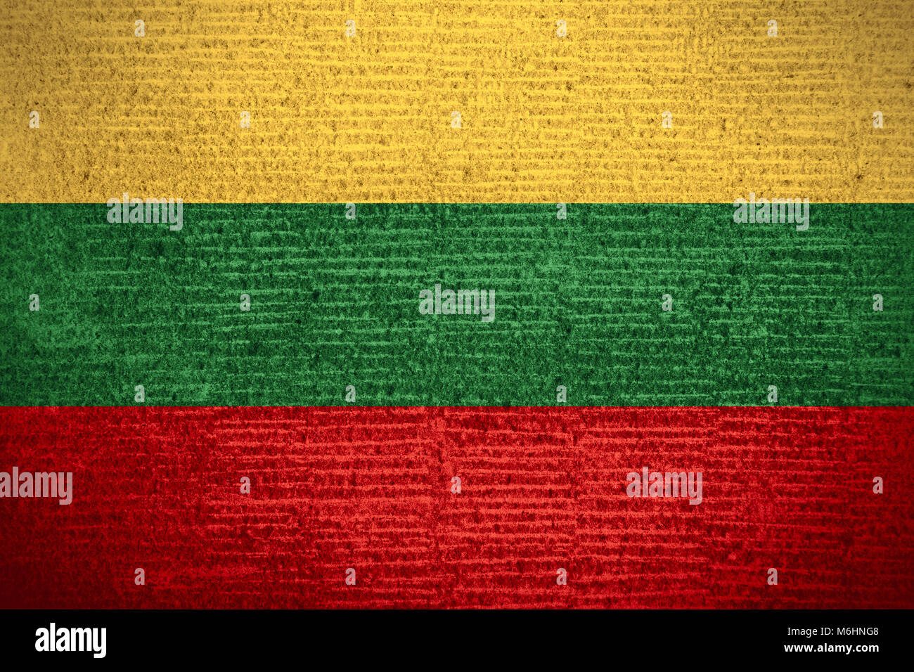 flag of Lithuania or Lithuanian banner on row pattern texture Stock ...