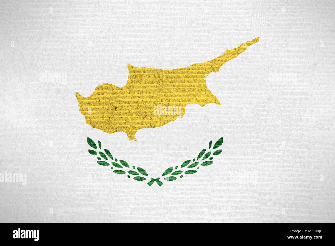 flaf of Cyprus or Cypriot banner on row pattern texture Stock Photo - Alamy