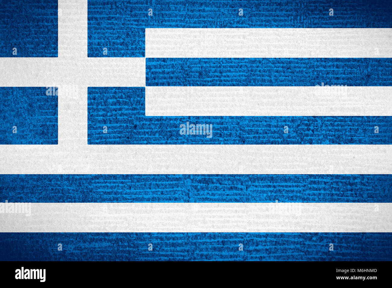 flag of Greece or Greek banner on row pattern texture Stock Photo - Alamy