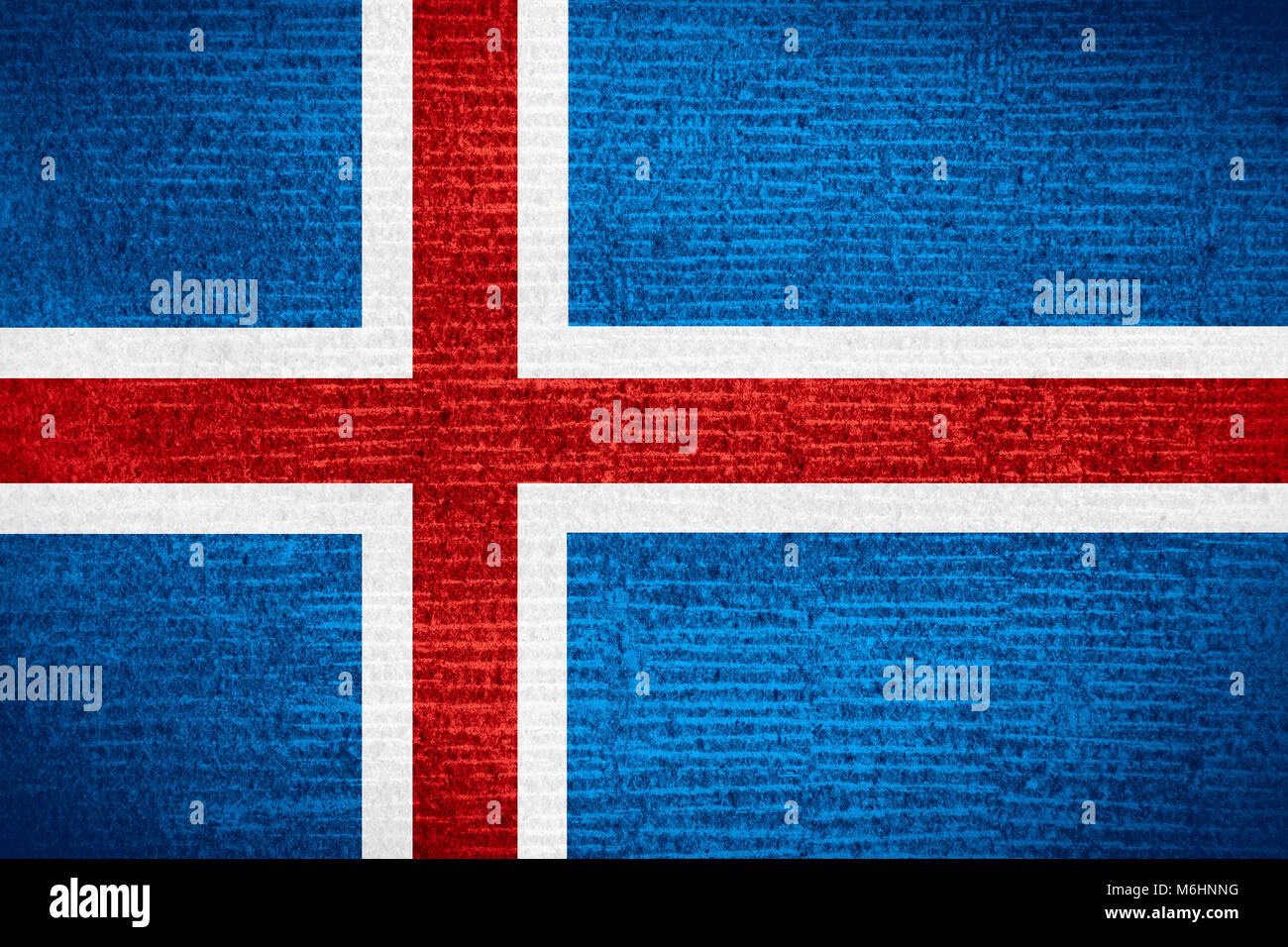 flag of Iceland or Icelandic banner on row pattern texture Stock Photo ...