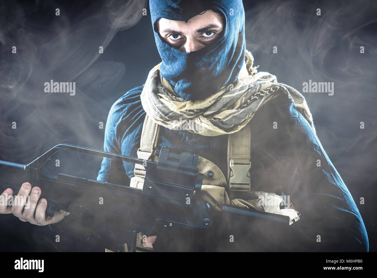 Terrorist criminal portrait Stock Photo - Alamy