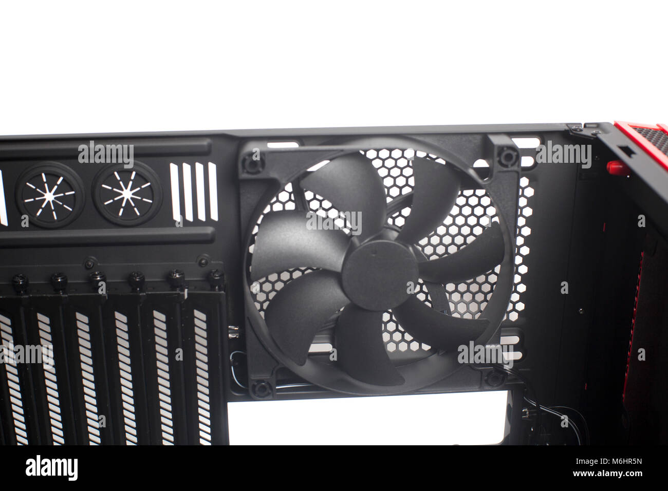 Desktop Empty Computer Case with Cooler Fan isolated Stock Photo - Alamy