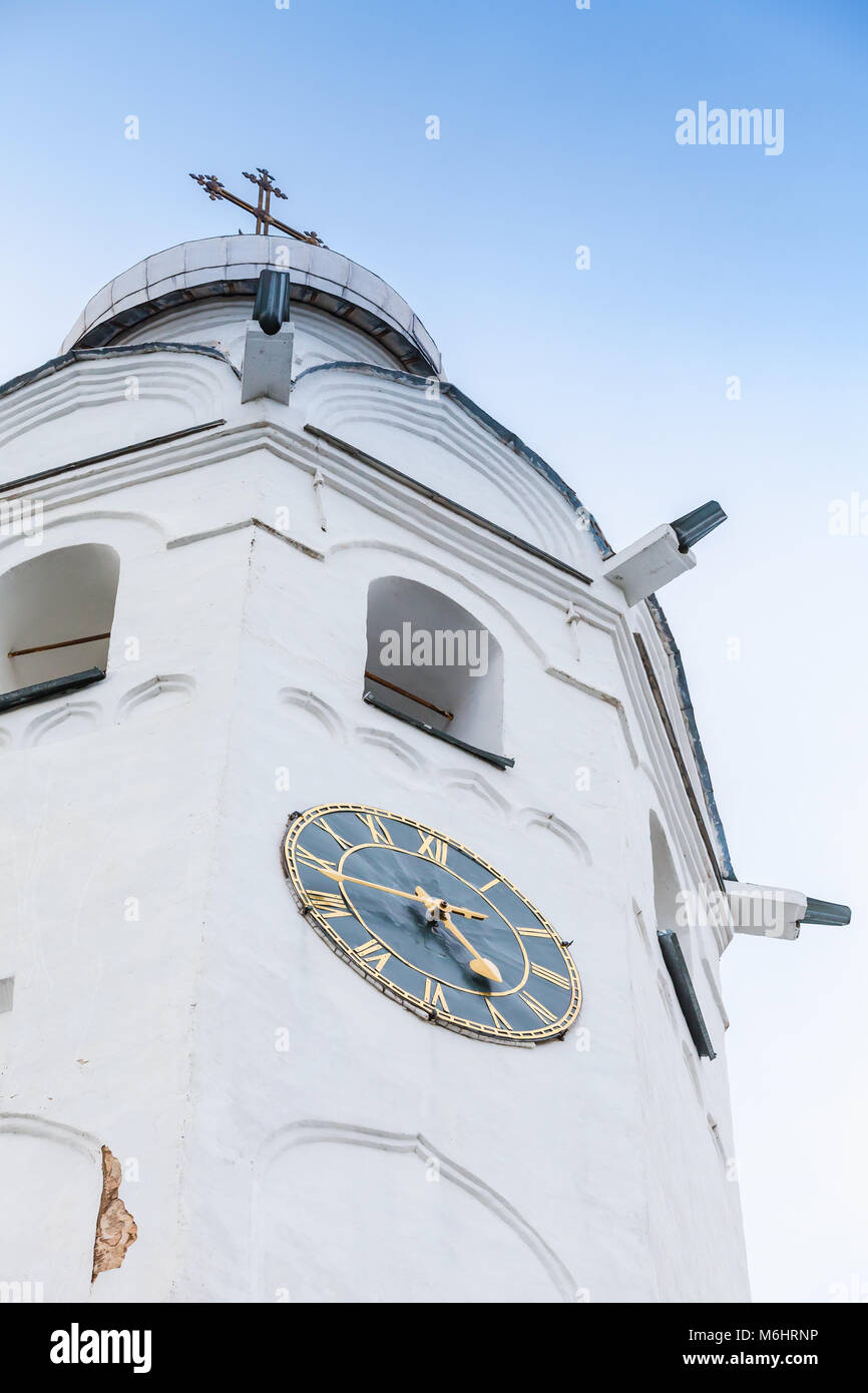 Fragment of Evfimievskaya bell tower. Veliky Novgorod, Russia. It was ...