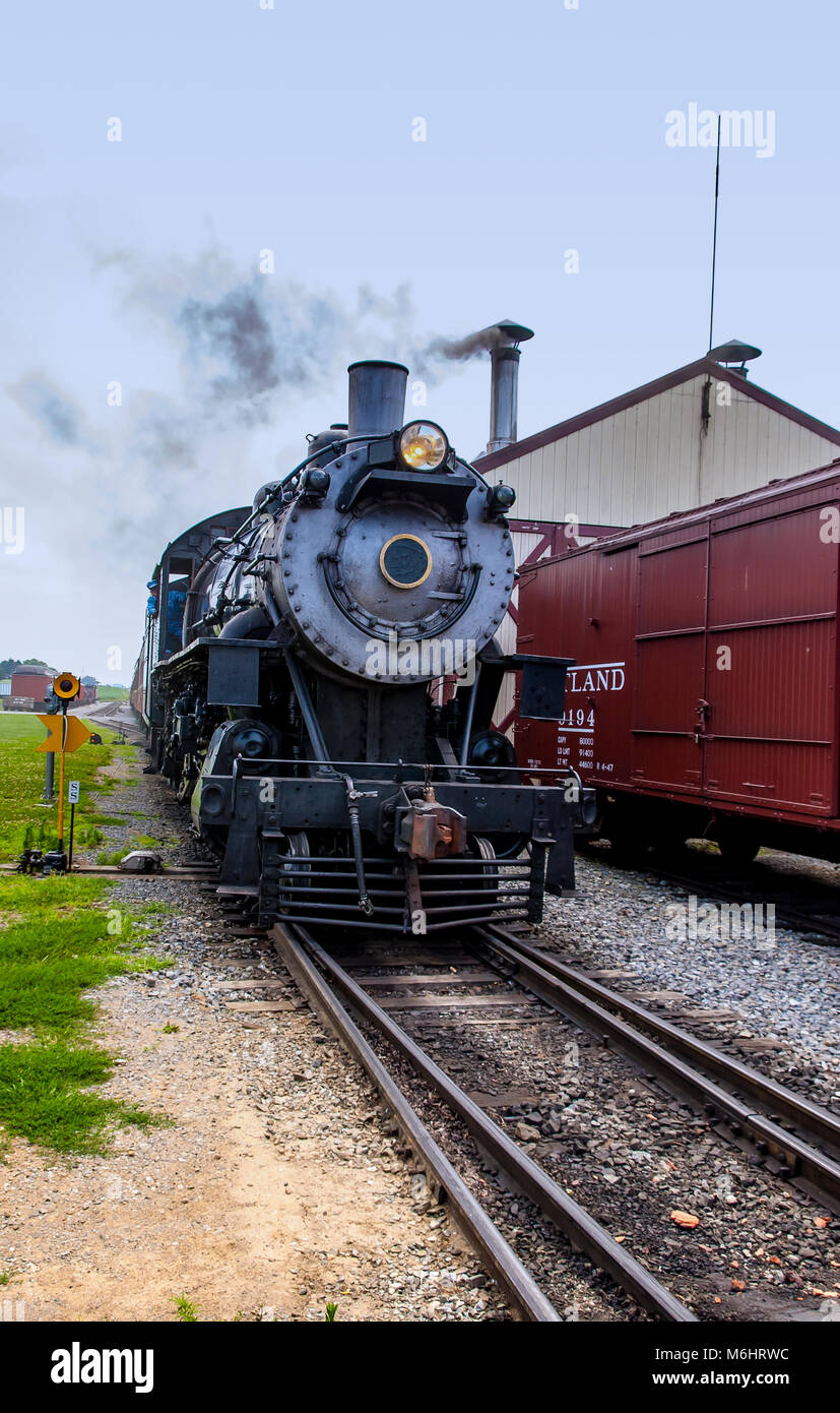 Old american steam locomotive hi-res stock photography and images - Alamy