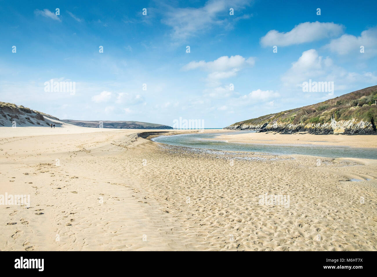 The award winning Crantock Beach in Newquay Cornwall Stock Photo - Alamy