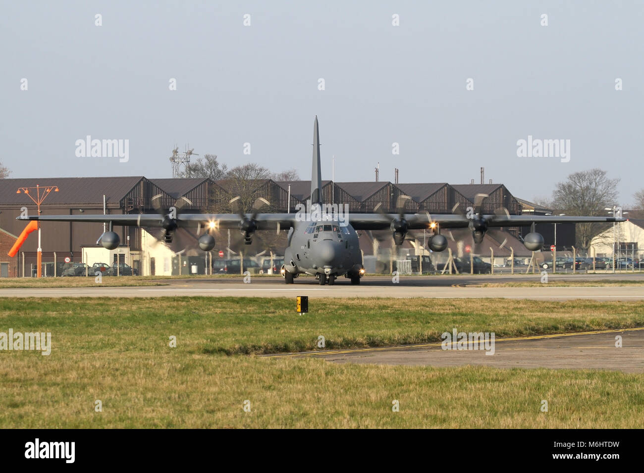 Nose on shot of a USAF MC-130J from the Mildenhall based 67th SOS/352nd ...