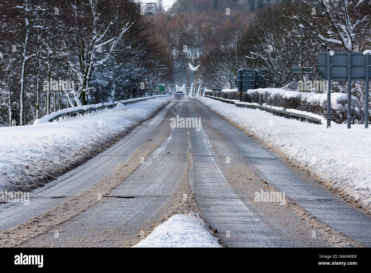 heavy snow in Scotland Stock Photo - Alamy