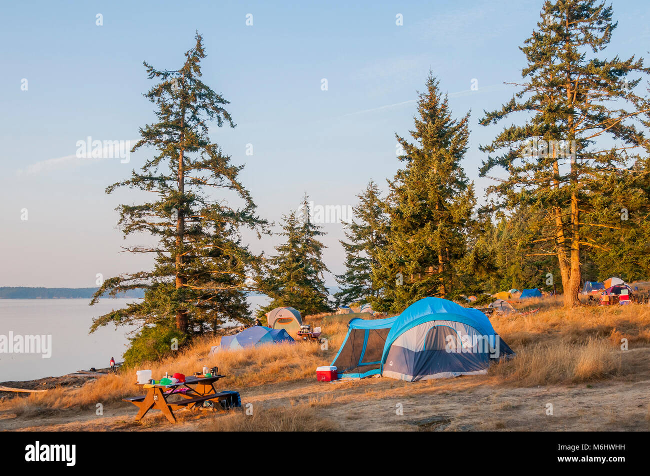 Ocean view campsites, Ruckle Provincial Park, Salt spring Island ...