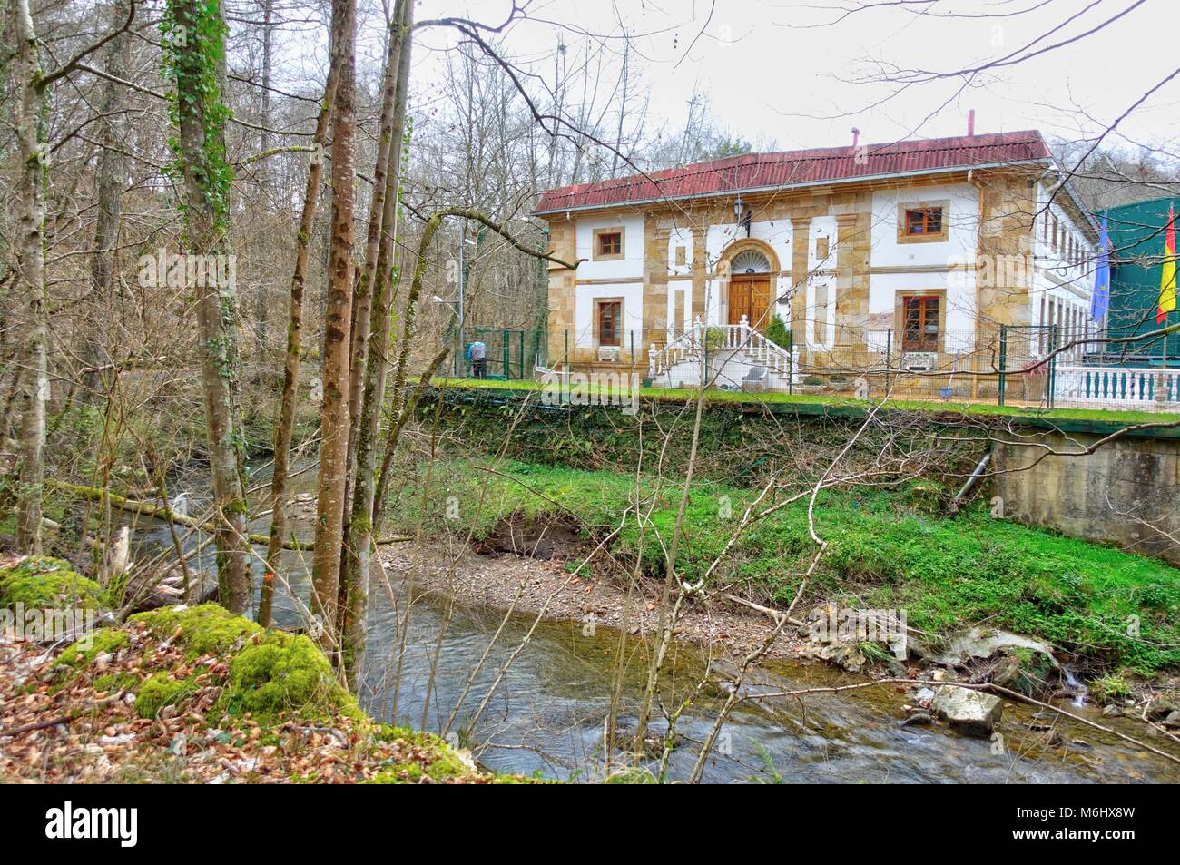 Fuensanta mineral spring and bottling plant and old spa building (built ...