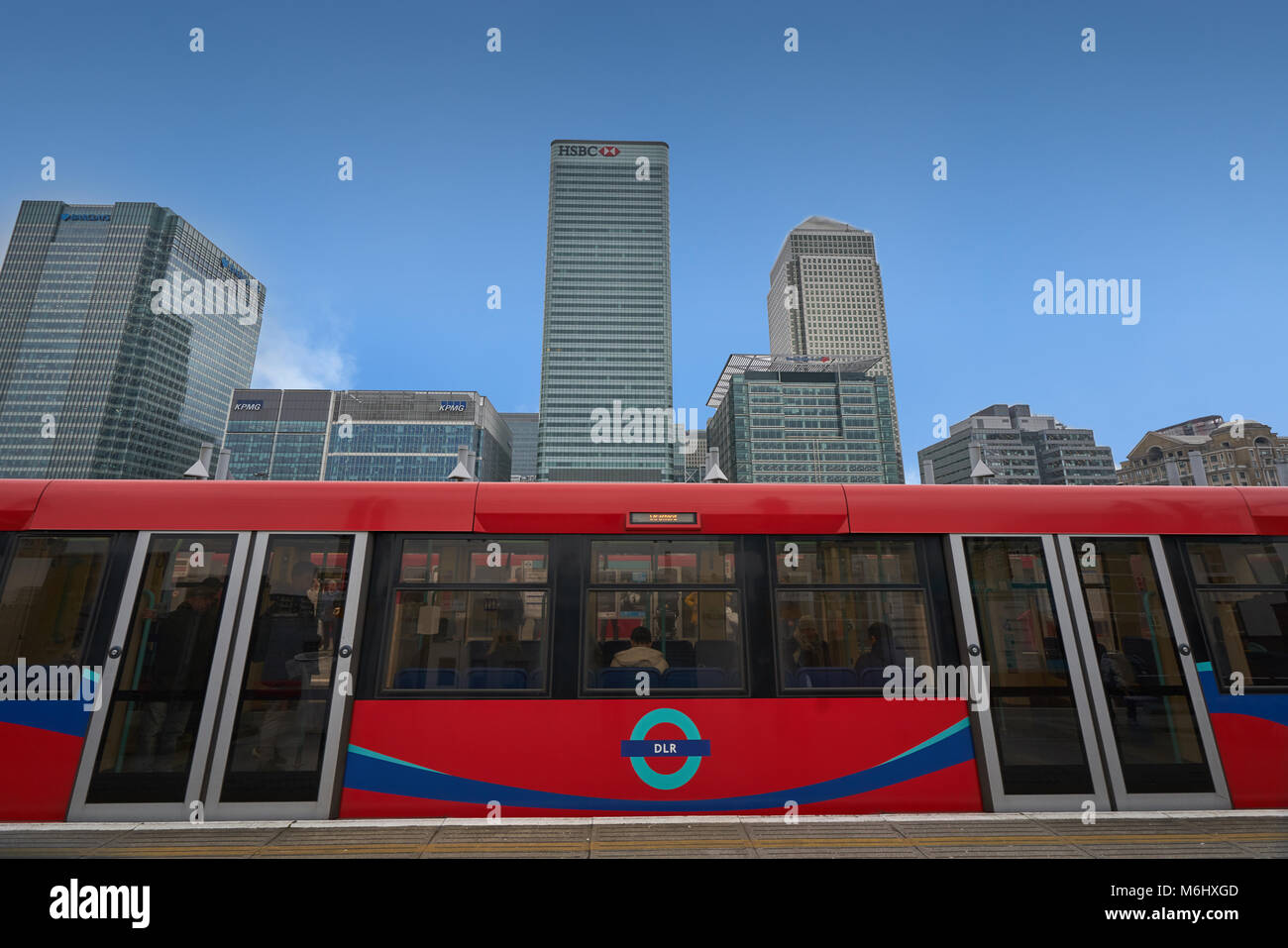 Docklands Light Railway DLR Canary Wharf Stock Photo - Alamy