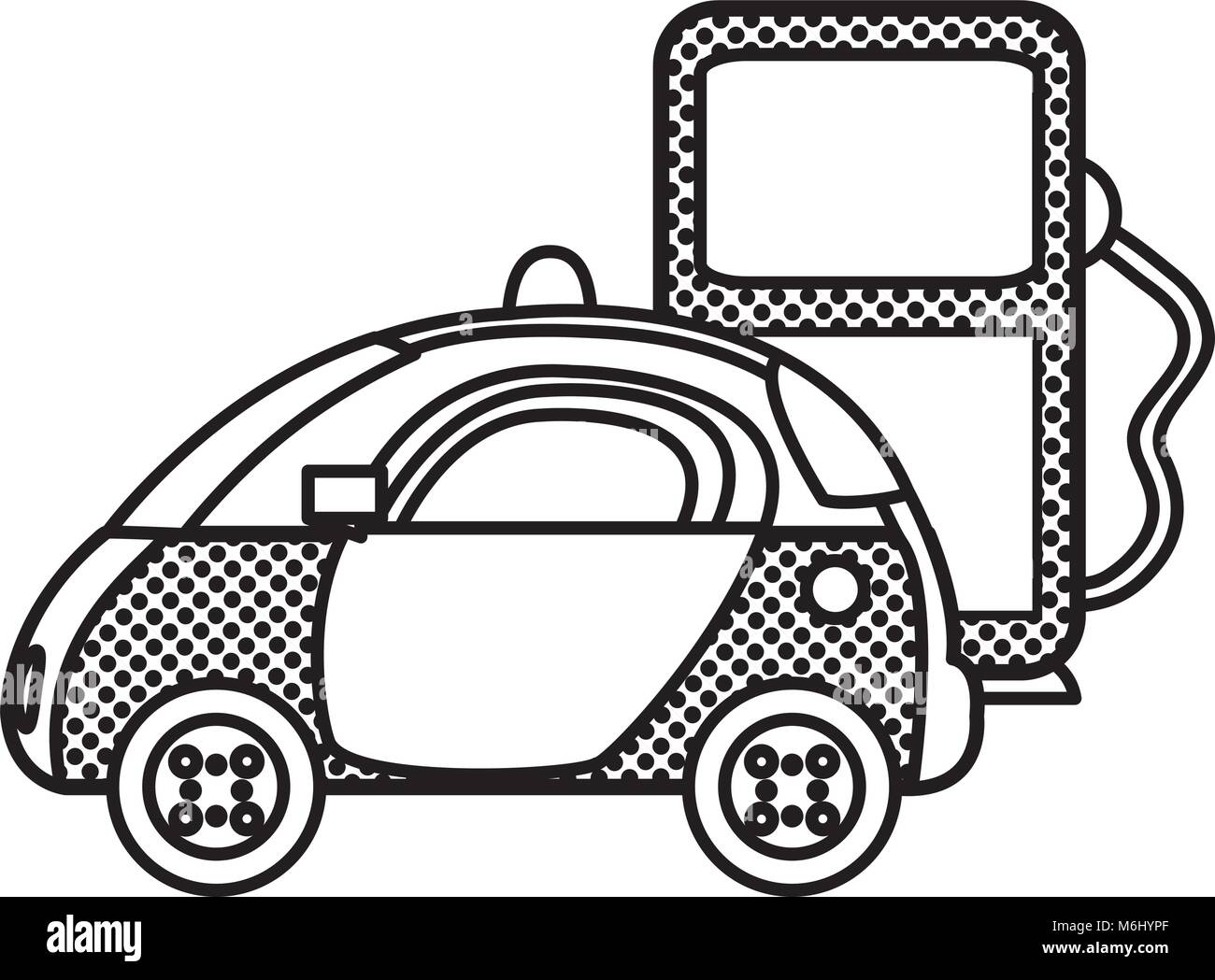 filling texture police car in the gas station fuel Stock Vector Image ...