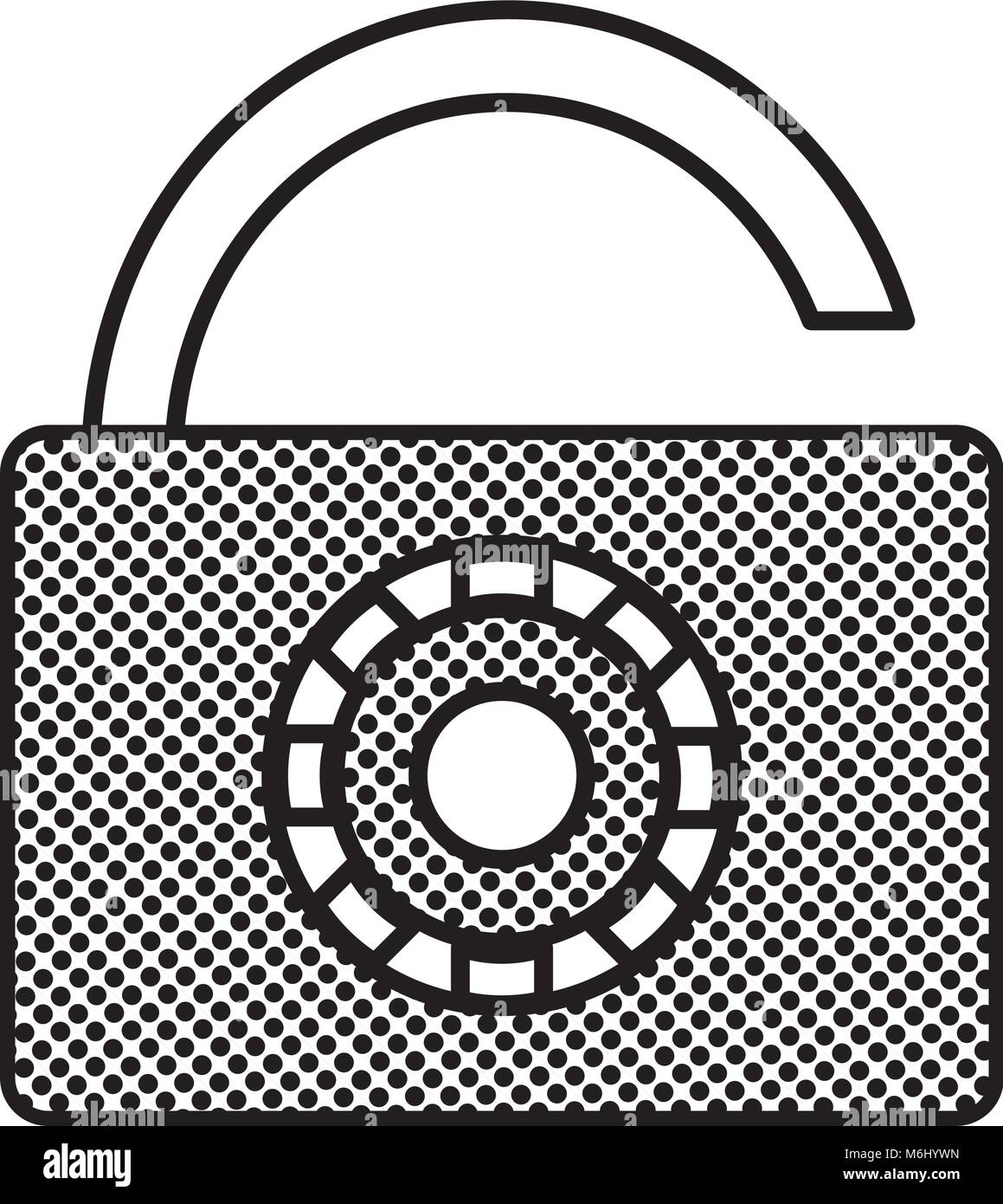 filling texture open padlock object with password protection Stock ...