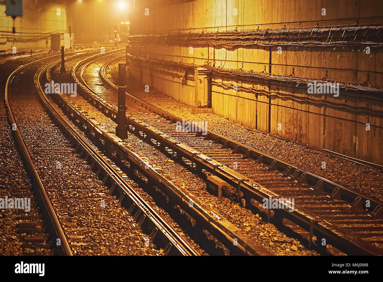 Toronto Subway lines at night Stock Photo - Alamy