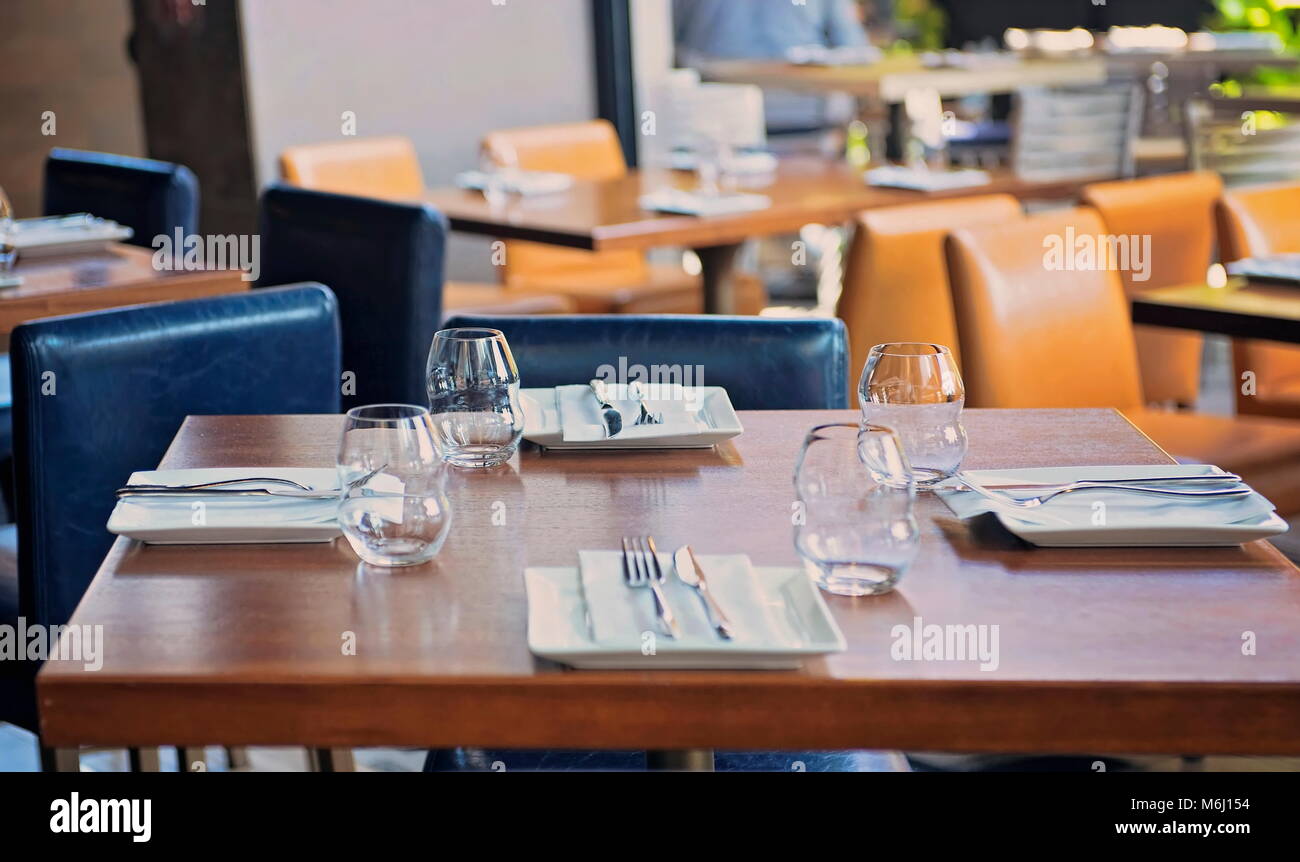 Trendy restaurant at sunset Stock Photo - Alamy