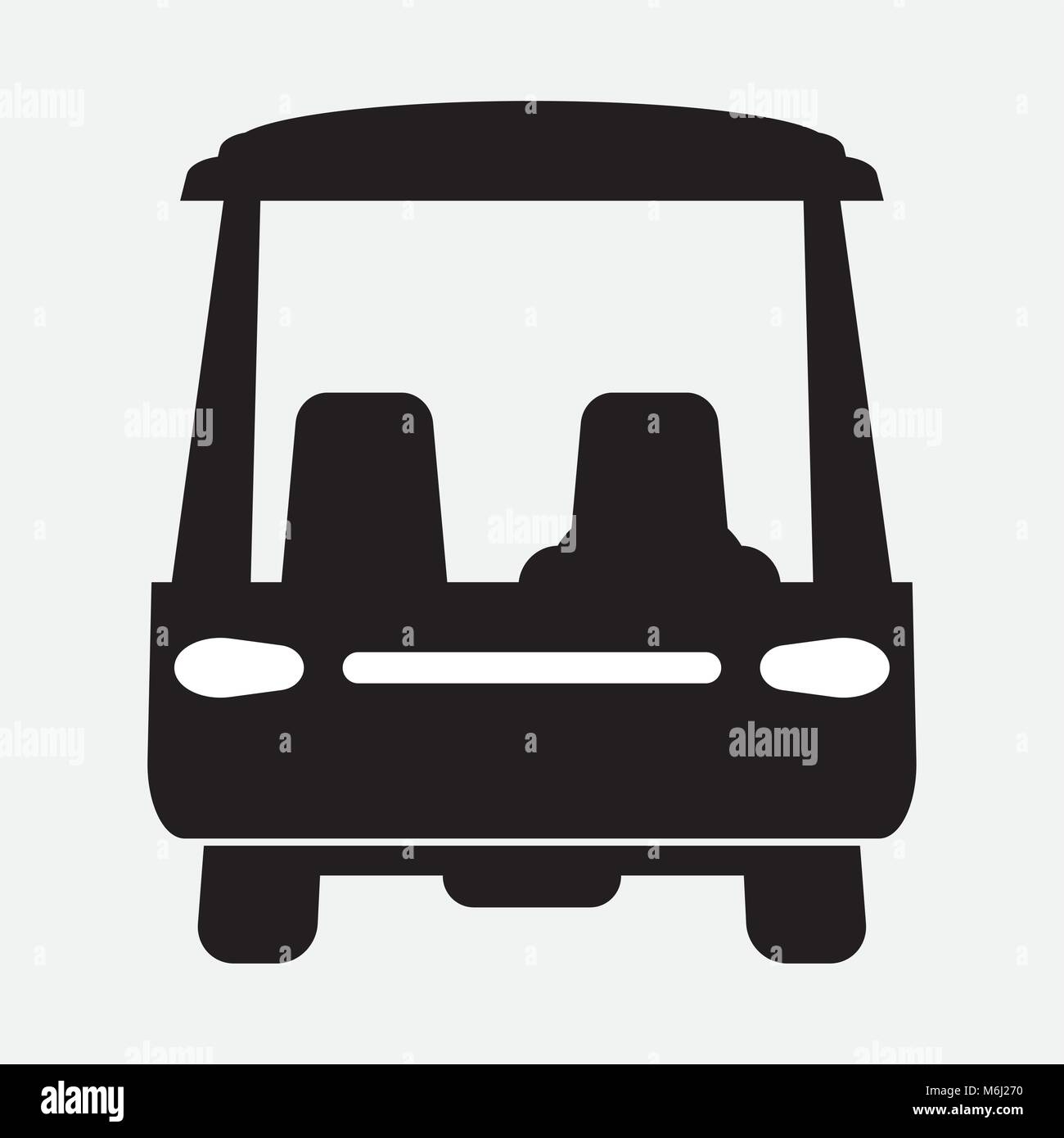 Front View of Golf cart icon vector illustration Stock Vector Image ...