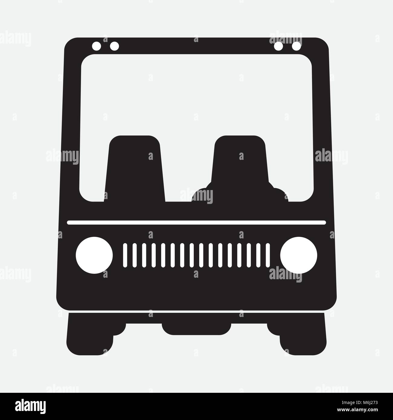 Front View of Golf cart icon vector illustration Stock Vector Image ...