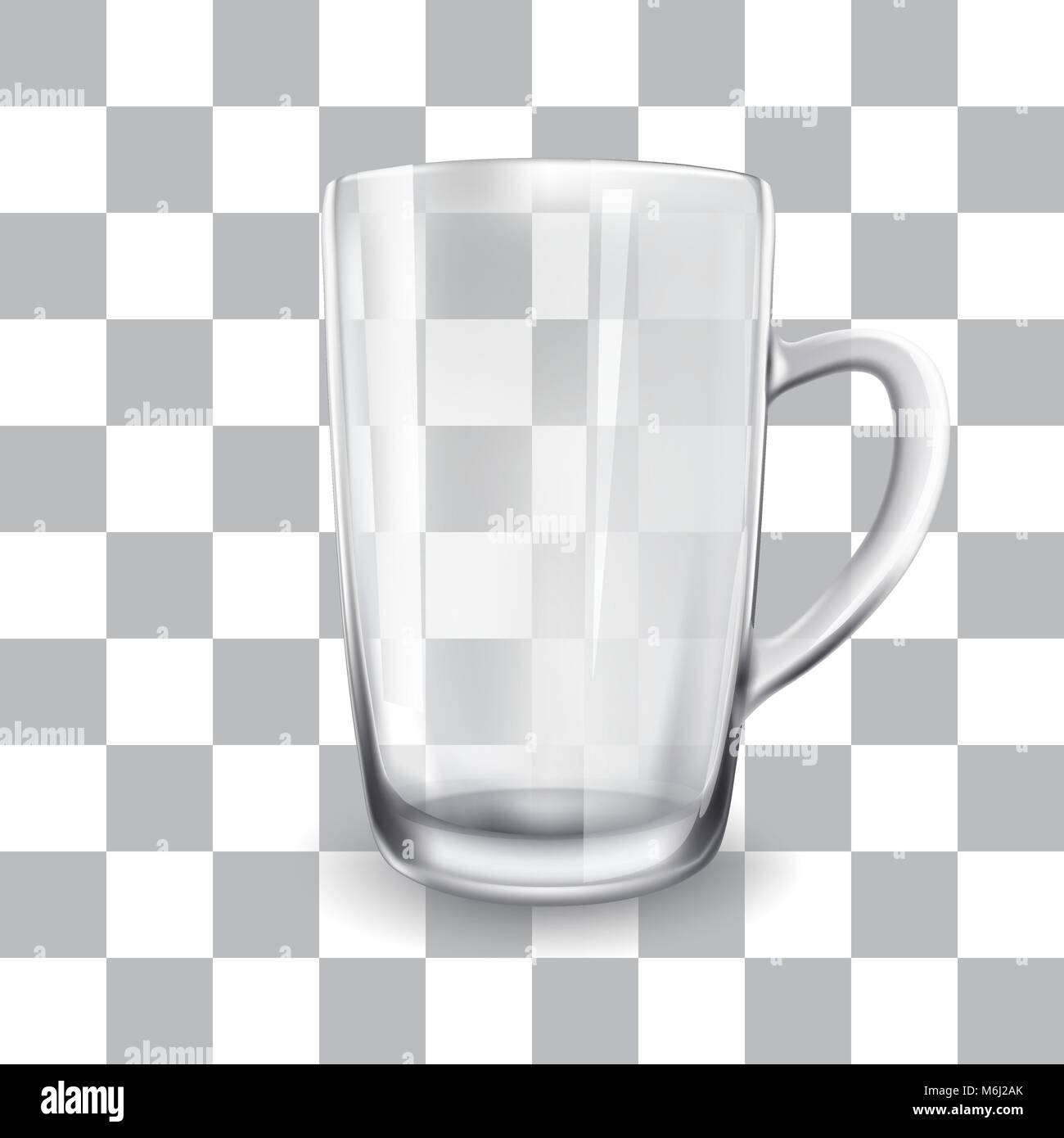 Vector illustration of empty glass cup Stock Vector Image & Art - Alamy