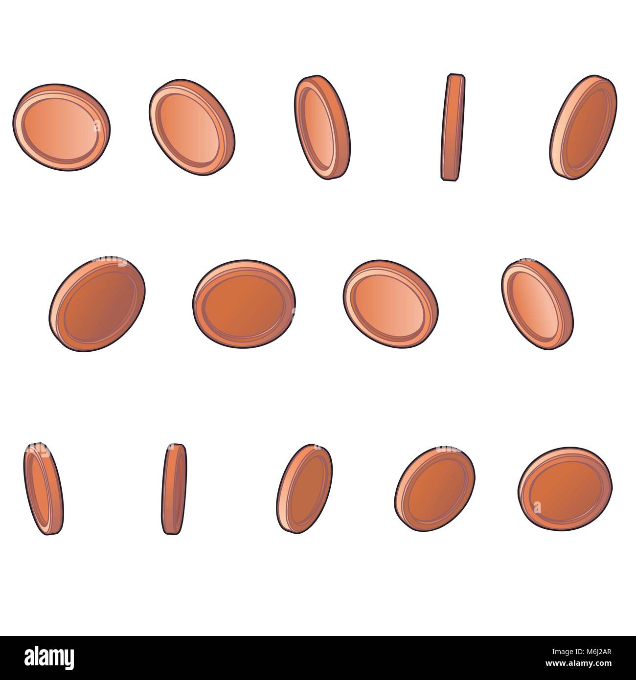 Coin Rotate Sprite Sheet Stock Vector Image & Art - Alamy