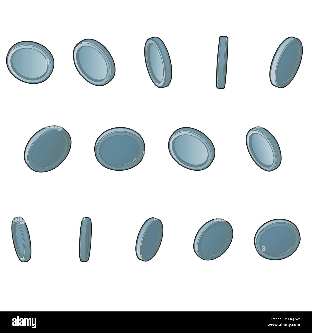 Coin Rotate Sprite Sheet Stock Vector Image & Art - Alamy