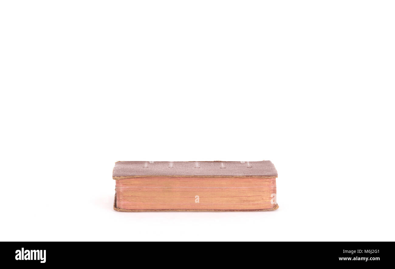 Very old bible isolated on a white background Stock Photo - Alamy