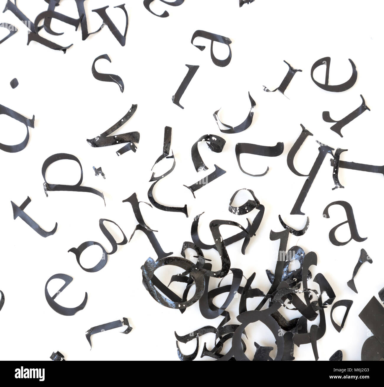 Plastic letters removed from a wall - Isolated on white Stock Photo - Alamy