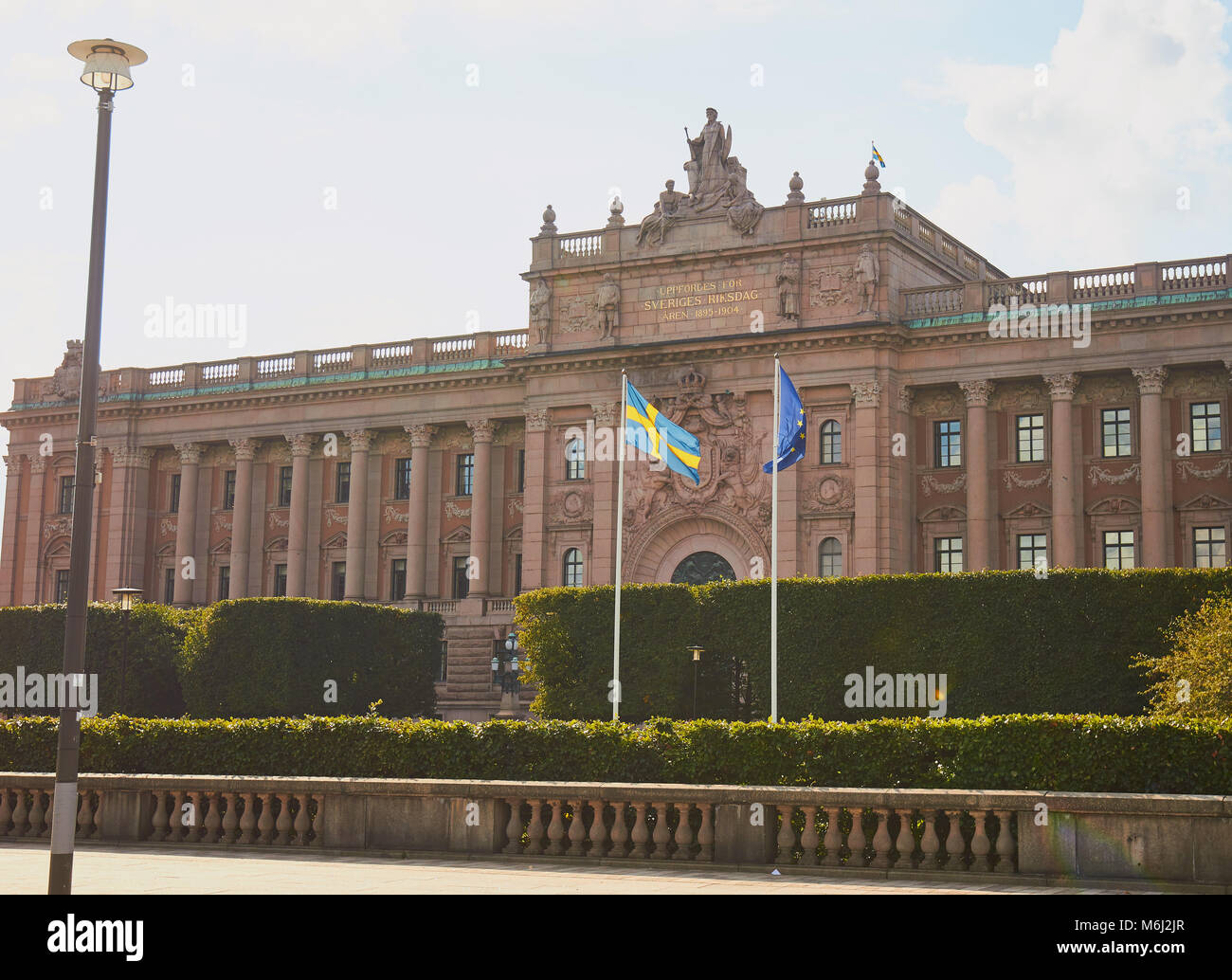 Swedish Parliament building, (Riksdagshuset), Helgeandsholmen, Stockholm, Sweden, Scandinavia ...