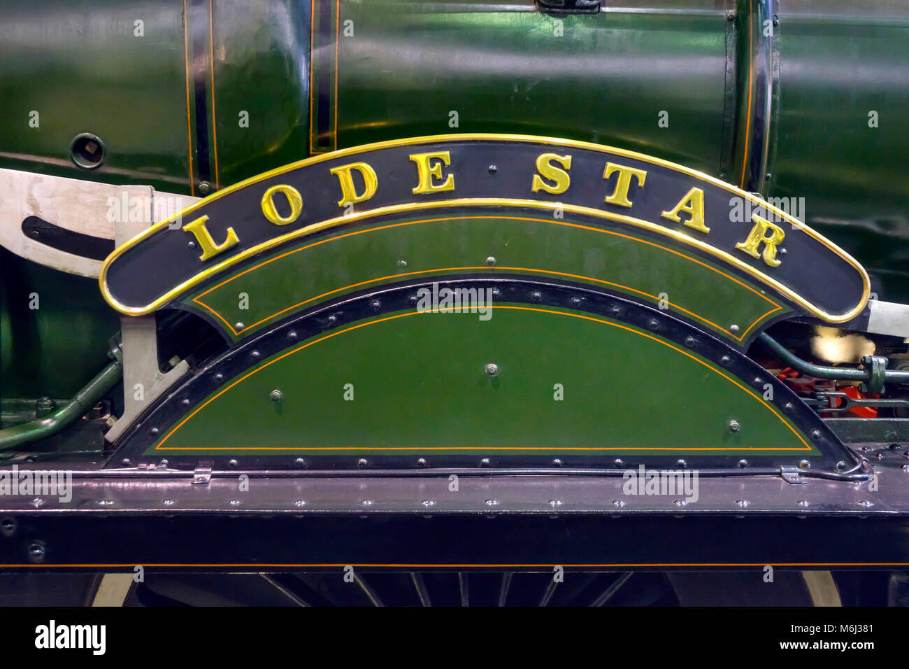 Nameplate ex-GWR Star Class steam locomotive engine “Lode Star” on ...