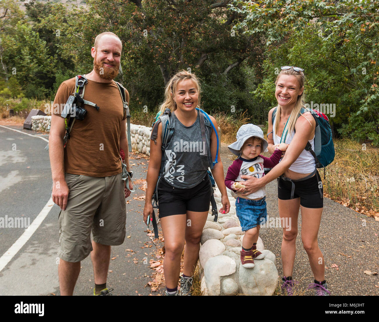 Visitors at Solstice Canyon Stock Photo - Alamy