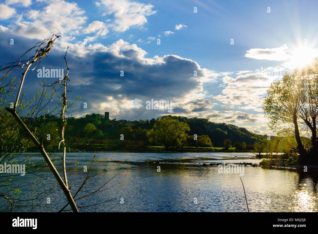sunset kemnade lake evening essen germany Stock Photo - Alamy