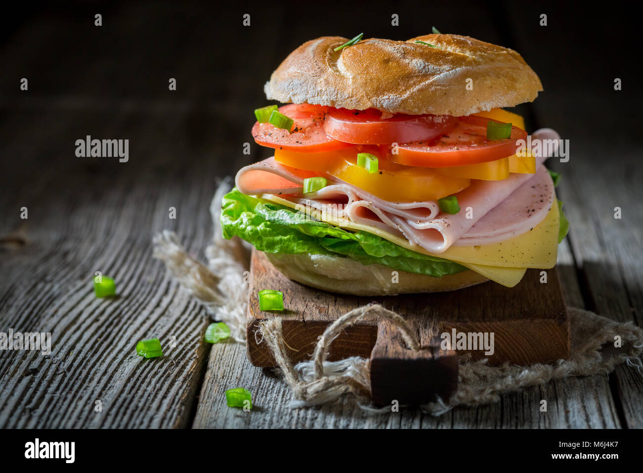 Big ham sandwich hi-res stock photography and images - Alamy