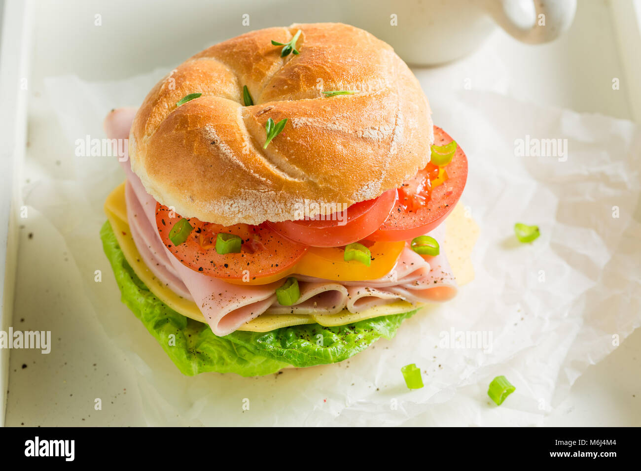Big ham sandwich hi-res stock photography and images - Alamy