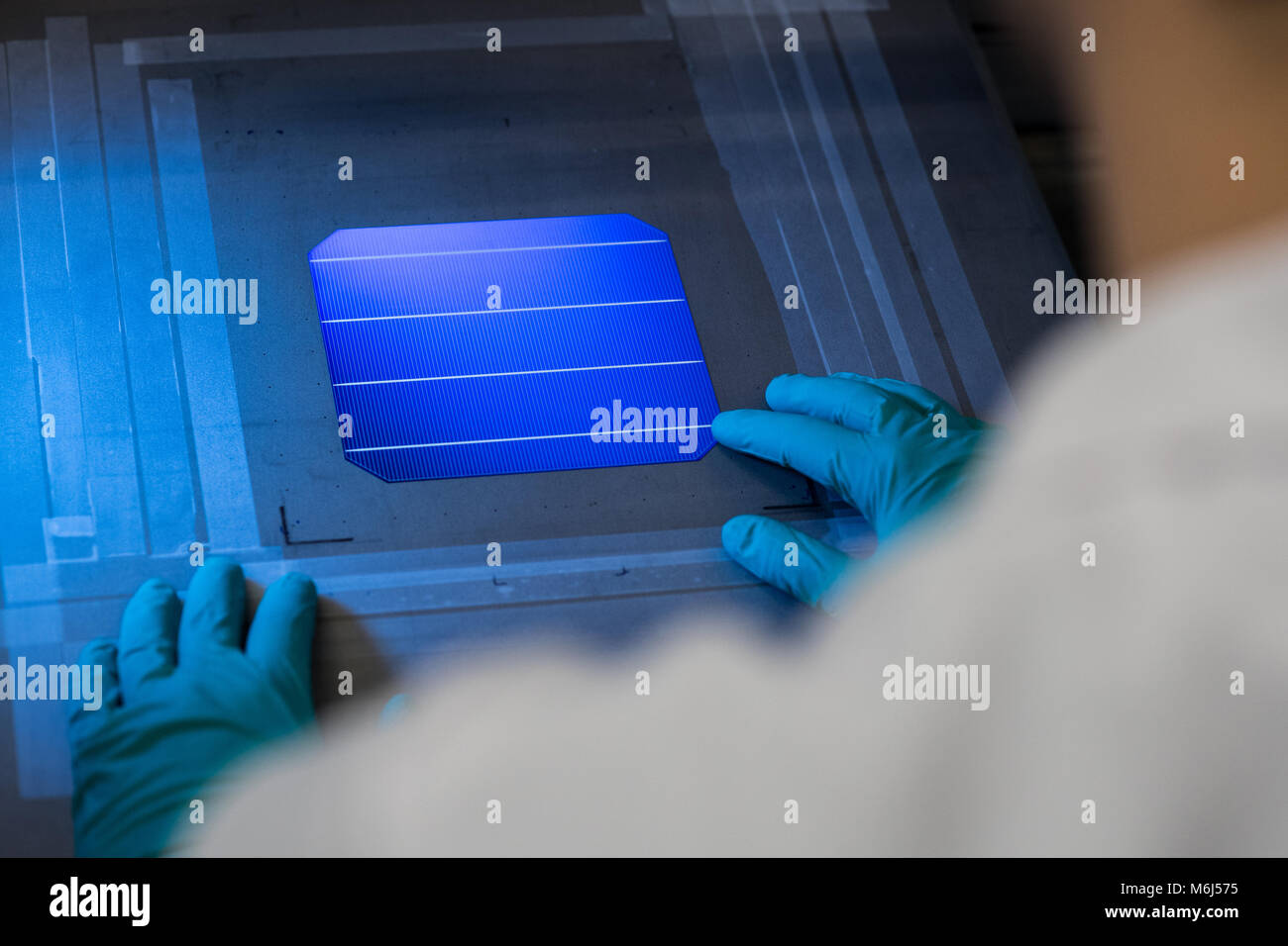 Research and production of solar cells Stock Photo - Alamy
