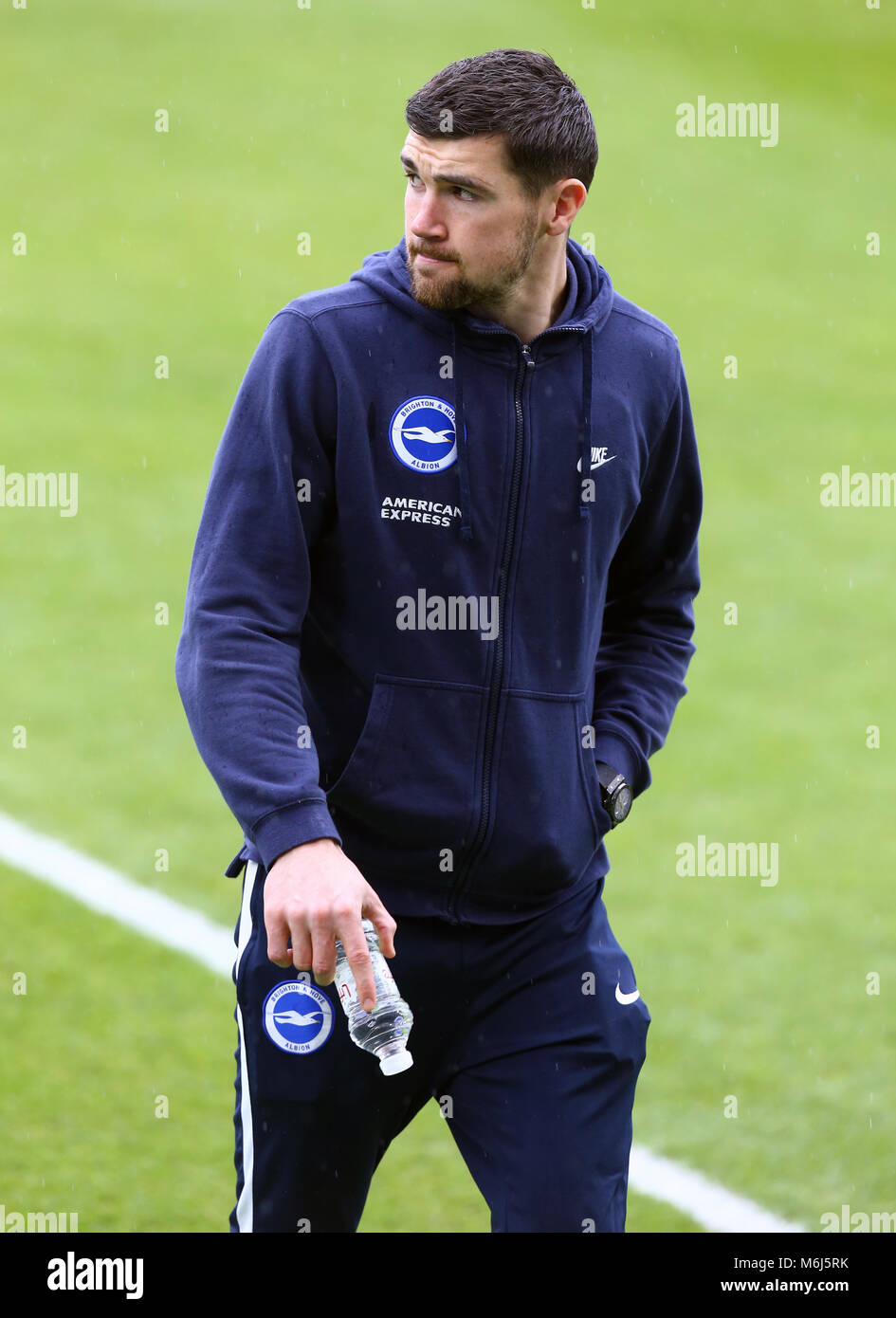 Brighton & Hove Albion goalkeeper Mathew Ryan on the pitch before the ...