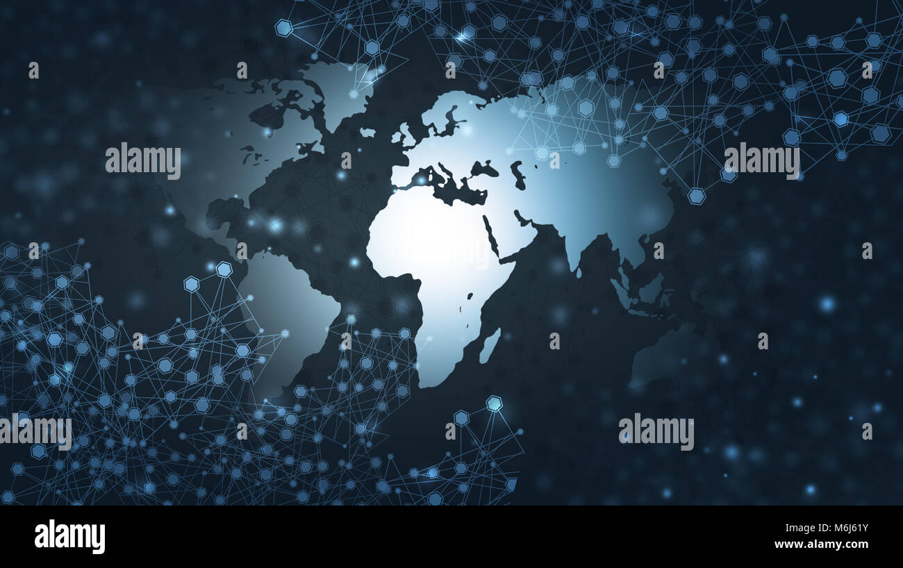 abstract global web communicatins and connections technology network ...