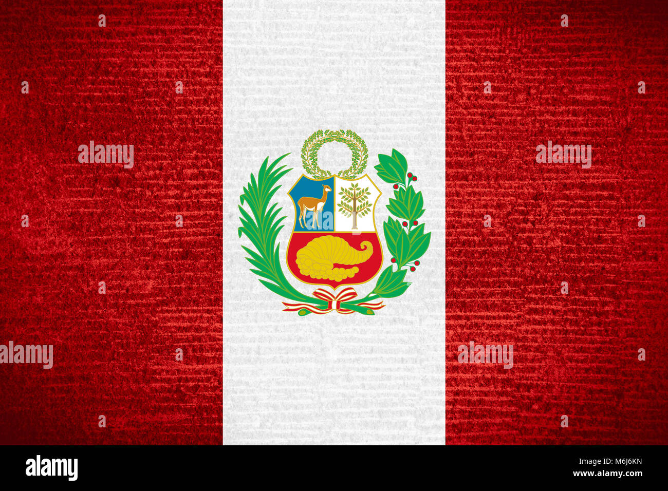 flag of Peru or Peruvian banner on row pattern texture Stock Photo - Alamy