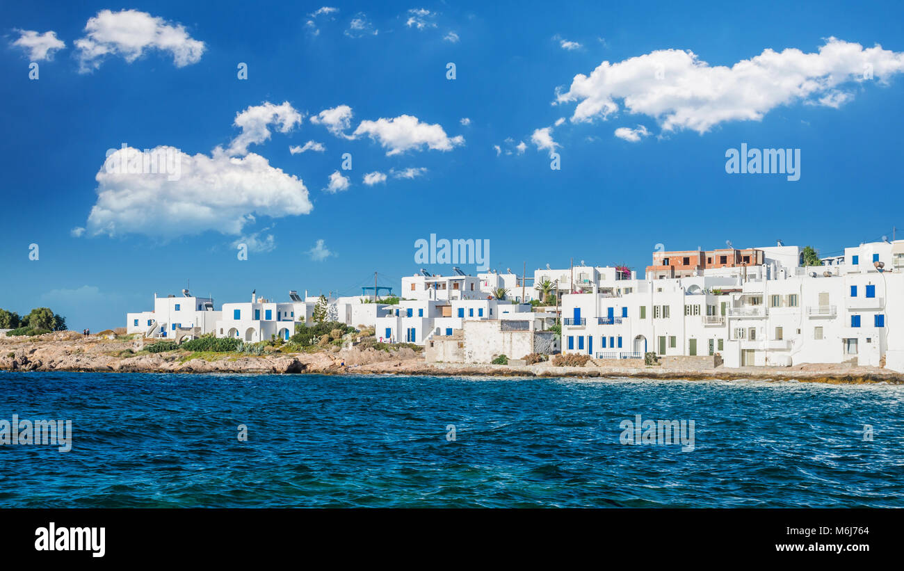 Naousa town, Paros island. Naoussa village in Cyclades is one of the ...