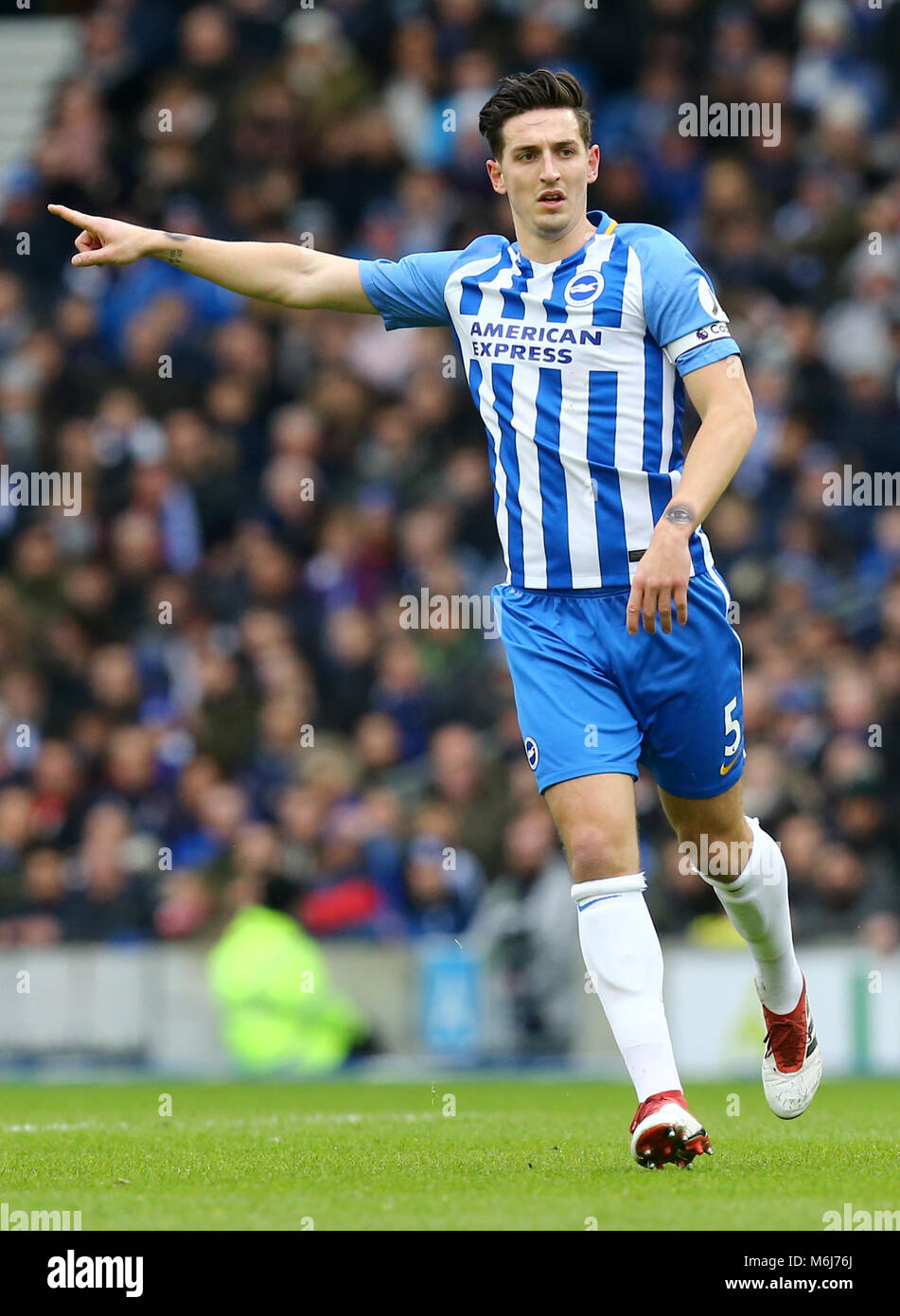 Brighton & Hove Albion's Lewis Dunk during the Premier League match at ...
