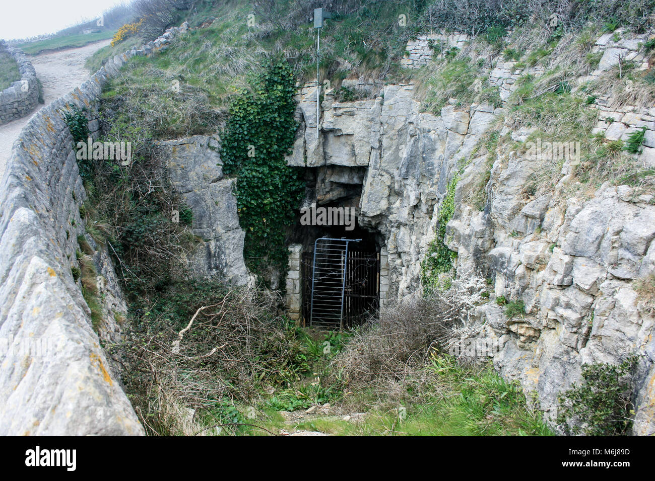 Tilly Whim Caves, near Anvil Point Lighthouse day and Durlston Castle ...
