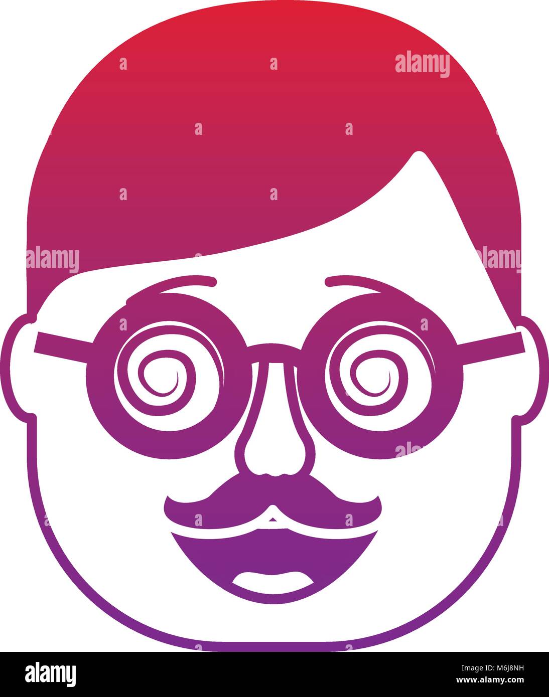 smiling face man mask with glasses mustache Stock Vector Image & Art ...
