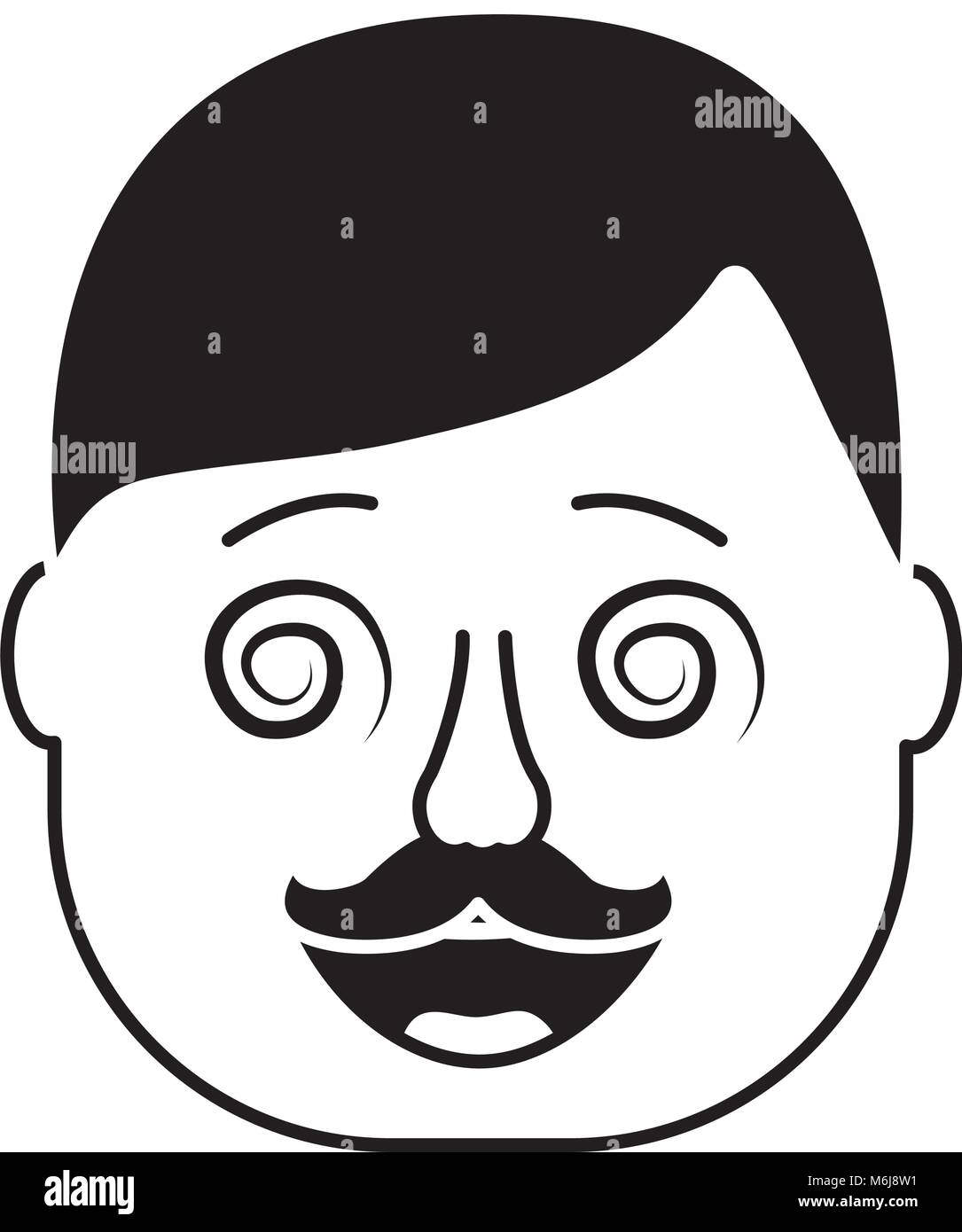 smiling face man mask with glasses mustache Stock Vector Image & Art ...