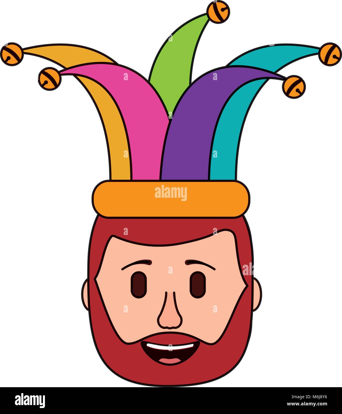 smiling face beard man with hat happy Stock Vector Image & Art - Alamy