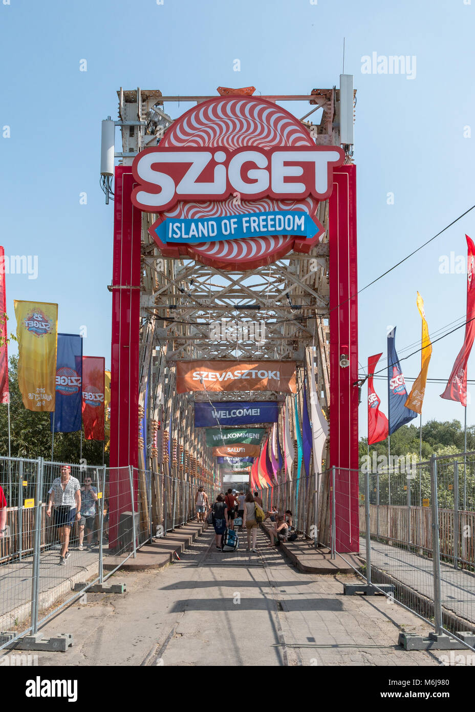 The main entrance to the Sziget Festival Stock Photo - Alamy