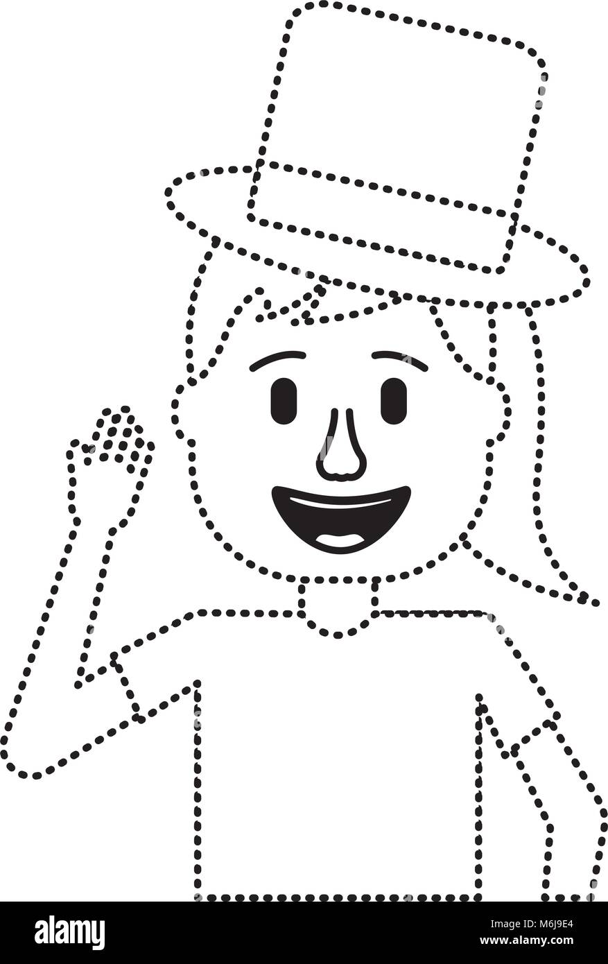 funny smile woman with silly hat Stock Vector Image & Art - Alamy