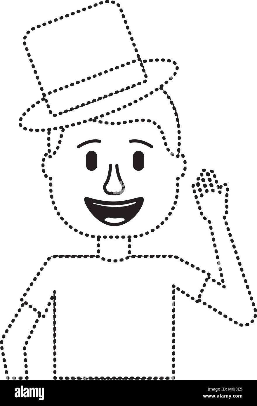 happy man hat humor portrait Stock Vector Image & Art - Alamy