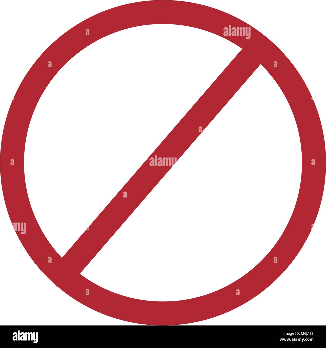 prohibition no symbol red round stop warning sign template Stock Vector ...